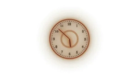 Clock isolated animated white background | Stock Video | Pond5
