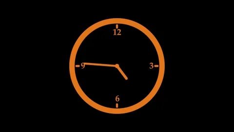Clock isolated animation circle rim on a... | Stock Video | Pond5