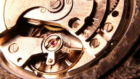 Clock Mechanism Internals | Stock Video | Pond5