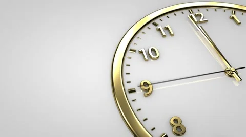Clock minute, second and hour hands movi... | Stock Video | Pond5