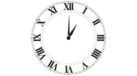 Clock moving the hands 12 hours timelaps... | Stock Video | Pond5