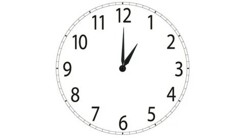 Clock moving the hands 12 hours timelaps... | Stock Video | Pond5