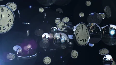 clock particle loop background animation | Stock Video | Pond5