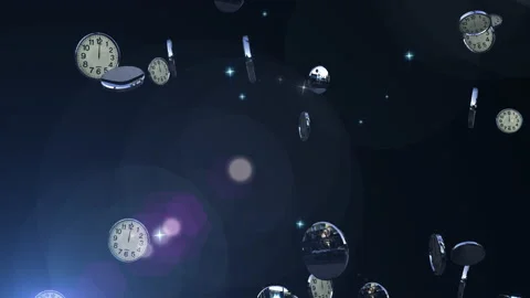 clock particle loop background animation | Stock Video | Pond5