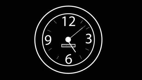 Clock self drawing animation. Time conce... | Stock Video | Pond5