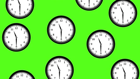 Clock ticking down the green screen. Ani... | Stock Video | Pond5