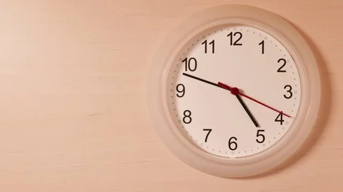 clock ticking showing five hours, timela... | Stock Video | Pond5