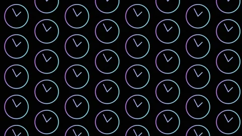 Clock Time Black Animated Loop Backgroun... | Stock Video | Pond5