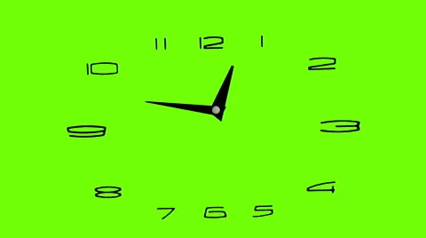 Timelapse Clock Green Screen Stock Footage ~ Royalty Free Stock Videos ...