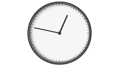 Clock without Numbers. Isolated on White... | Stock Video | Pond5