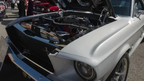 close up of 1960s Ford Mustang engine pu... | Stock Video | Pond5
