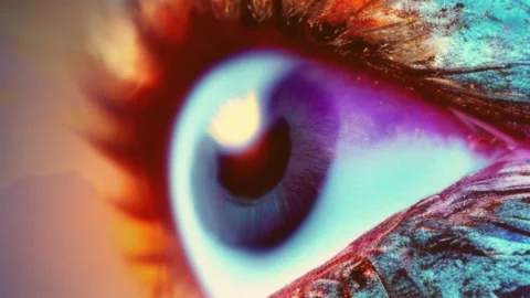 Close up abstract of human eye looping v... | Stock Video | Pond5