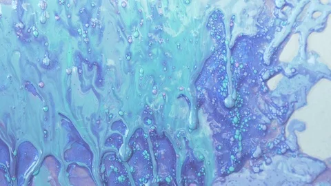 close-up, acrylic paint spreads on the c... | Stock Video | Pond5