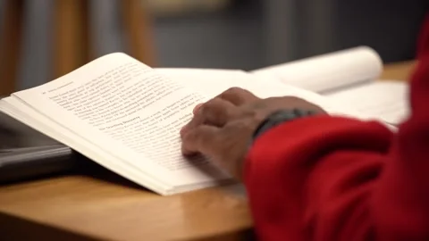 close up african american reading book i... | Stock Video | Pond5