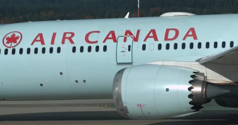 A close up to an Air Canada Boeing 787-9... | Stock Video | Pond5