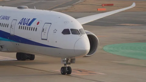 Close Up ANA Boeing 787 Passenger Airpla... | Stock Video | Pond5