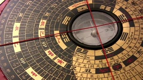 Close Up Of An Ancient Chinese feng shui... | Stock Video | Pond5