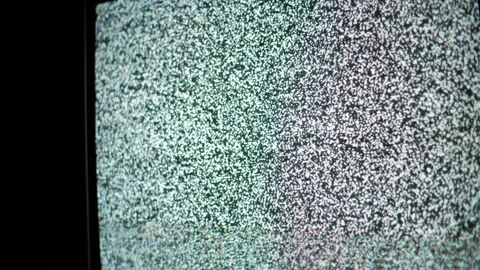 Close Up Angle View of Static Noise on V... | Stock Video | Pond5