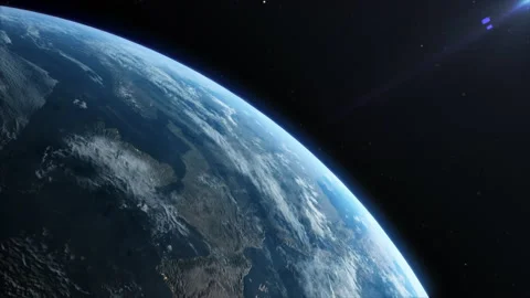 Close-up animation of Earth seen from sp... | Stock Video | Pond5