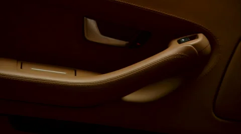 Close up of arm rest and handle, modern ... | Stock Video | Pond5