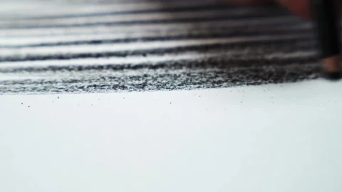 Close-up of artist hand drawing a paper ... | Stock Video | Pond5