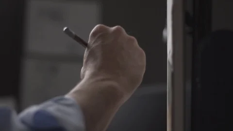 Close Up Artist Pencil Sketch Had Side S... | Stock Video | Pond5