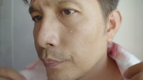 Asian Sweating Stock Footage ~ Royalty Free Stock Videos | Pond5