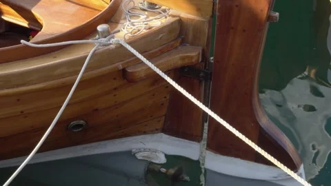 Close-up of the back of an old sailing y... | Stock Video | Pond5
