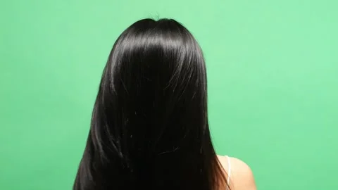 Close Up Back View Of A Woman Letting He... | Stock Video | Pond5