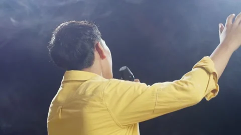 Close Up Back View Of Young Asian Boy Ho... | Stock Video | Pond5