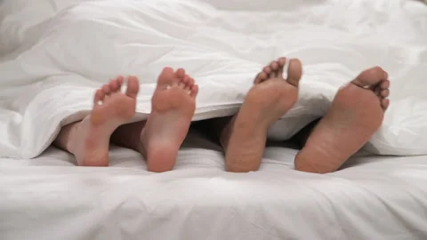 Close-up of bare feet with dancing toes ... | Stock Video | Pond5