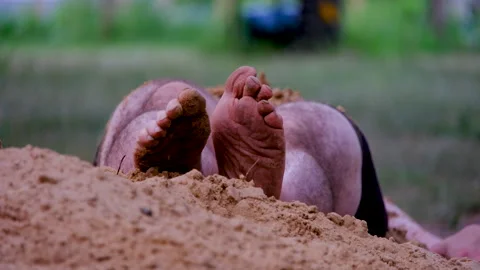 Close up of bare feet soles while lying ... | Stock Video | Pond5