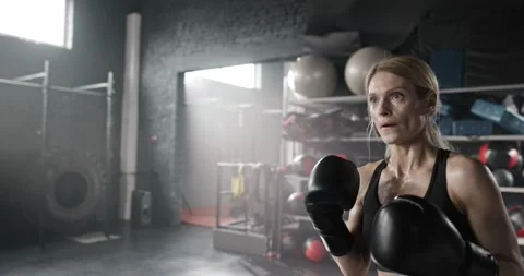 Close-up of beautiful sporty female boxi... | Stock Video | Pond5