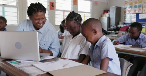 Close-up. Black African female teacher s... | Stock Video | Pond5