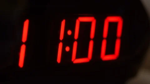 Close-up of black digital clock screen s... | Stock Video | Pond5