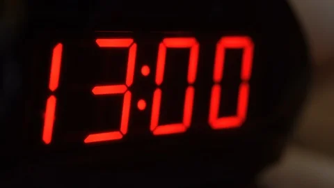 Close-up of black digital clock screen s... | Stock Video | Pond5