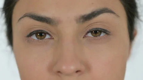 Close up of Blinking Eyes of Young India... | Stock Video | Pond5