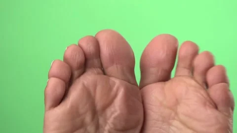 Close-up of the bottom of wrinkled toes ... | Stock Video | Pond5