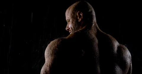 close-up of a broad male back with huge ... | Stock Video | Pond5