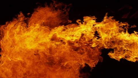 Close-up of burning fire, flames burning... | Stock Video | Pond5