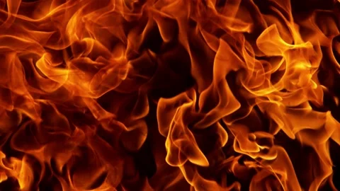 Close-up of burning fire, flames burning... | Stock Video | Pond5