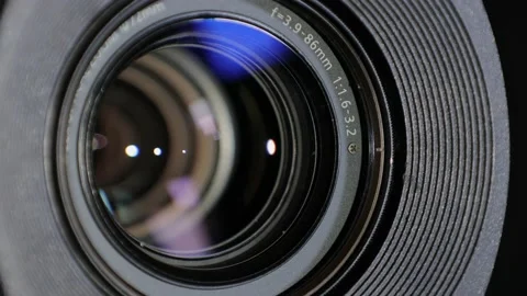 Close up Camera Lens with Flare on Optic... | Stock Video | Pond5