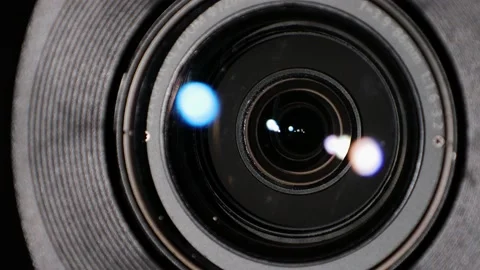 Close up Camera Lens with Flare on Optic... | Stock Video | Pond5
