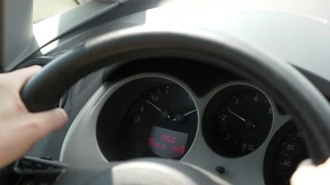 Close-up camera shot of speedometer show... | Stock Video | Pond5
