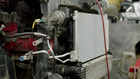 Close up of car aluminum radiator. Car c... | Stock Video | Pond5