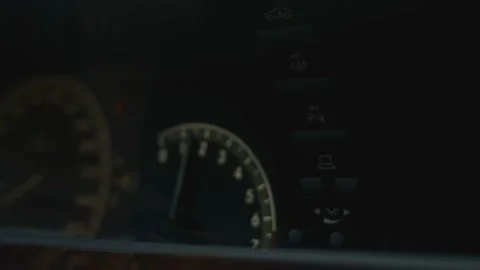 Close up of car speed meter. Footage. In... | Stock Video | Pond5
