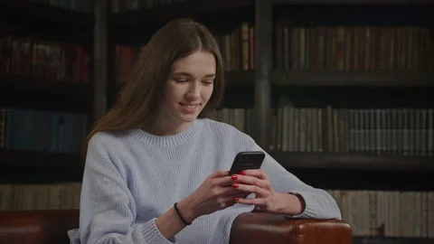 Close up of a caucasian woman texting an... | Stock Video | Pond5