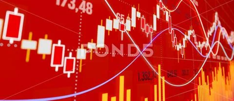 Close-up chart, stock market and exchange. Close-up bar graph, chart movin... ~ Premium Photo ...