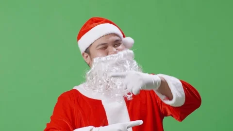 Close Up Of Cheerful Asian Santa Claus D... | Stock Video | Pond5