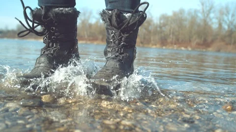 CLOSE UP Cheerful girl stomping her feet... | Stock Video | Pond5